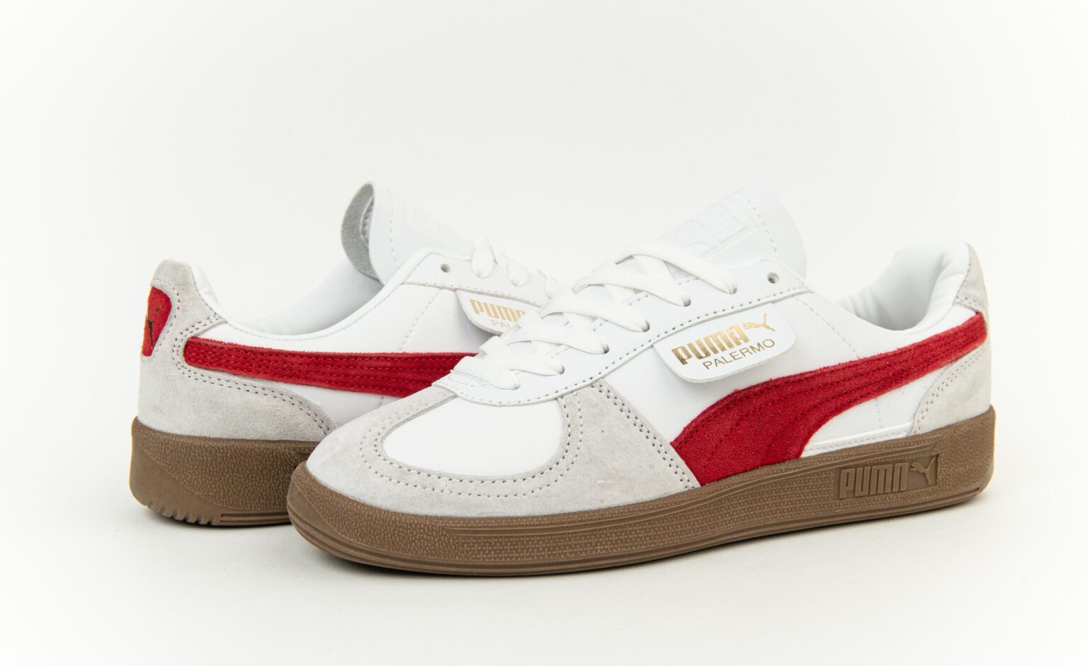 White Color Red Logo Puma Sneakers - Size.ge