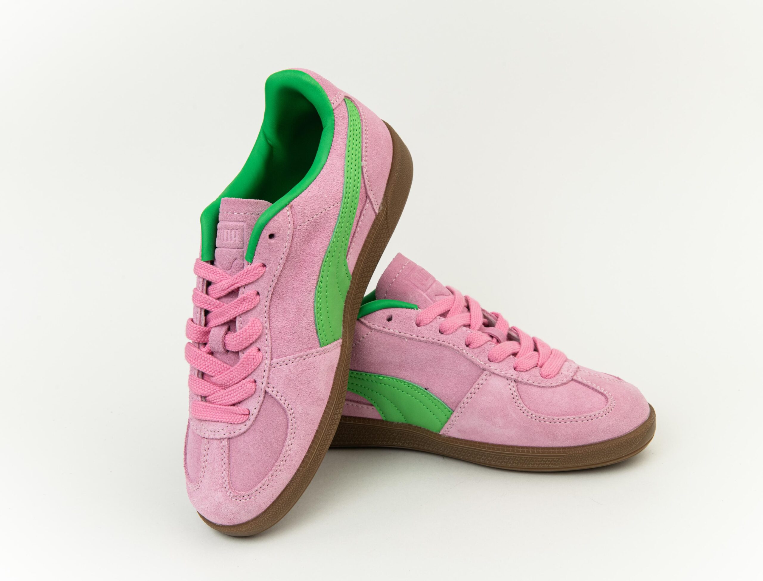 Rose Color Green Color Logo Puma Sneakers - Size.ge